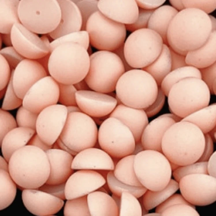 12mm Matte Cheyenne Pink MATTE Pearl Round Glue on Resin Pearl Gem ...