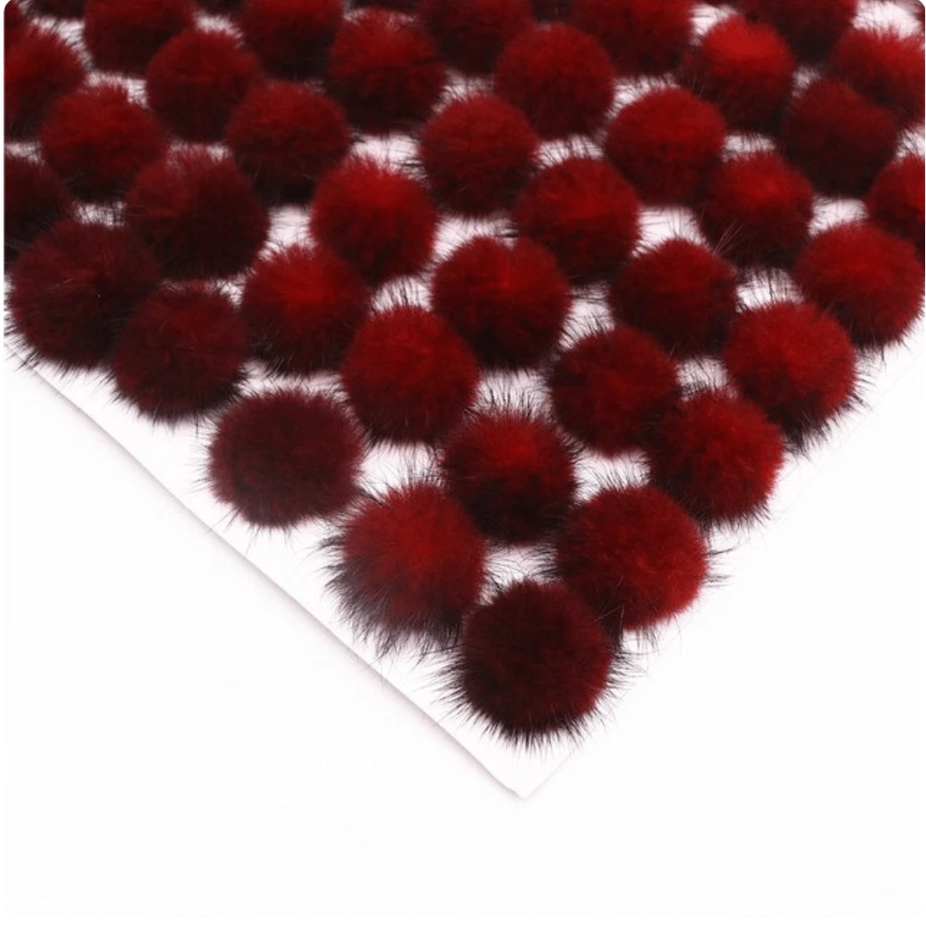 30mm Coloured Mink Fur Ball DIY Pompom Tassel Earring Finding, (6 piec ...