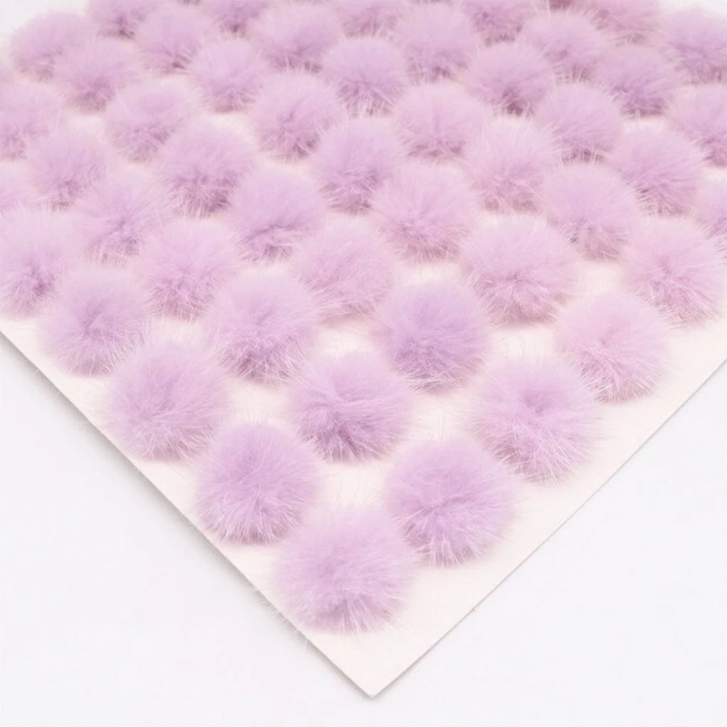 30mm Coloured Mink Fur Ball DIY Pompom Tassel Earring Finding, (6 piec ...