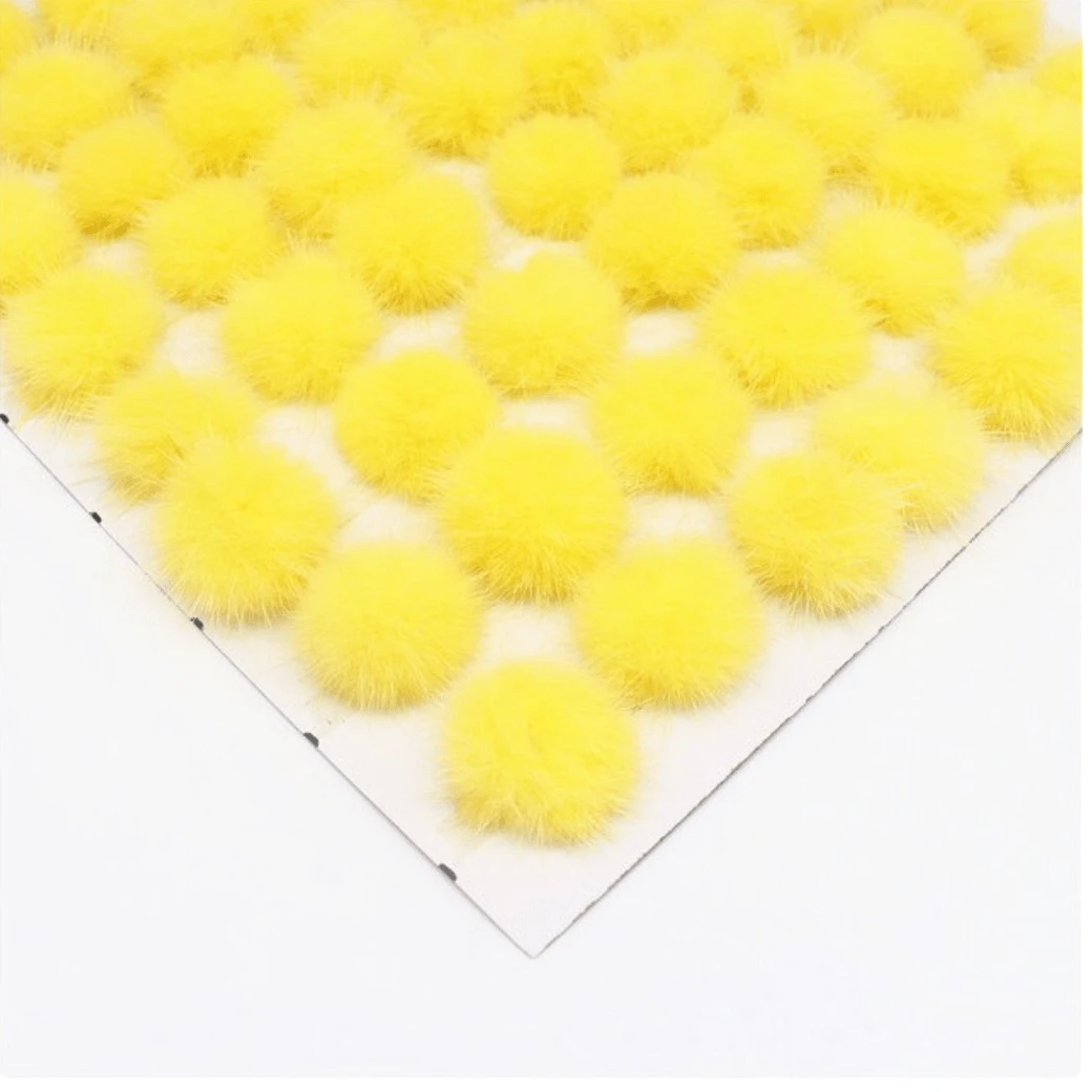 30mm Coloured Mink Fur Ball DIY Pompom Tassel Earring Finding, (6 piec ...