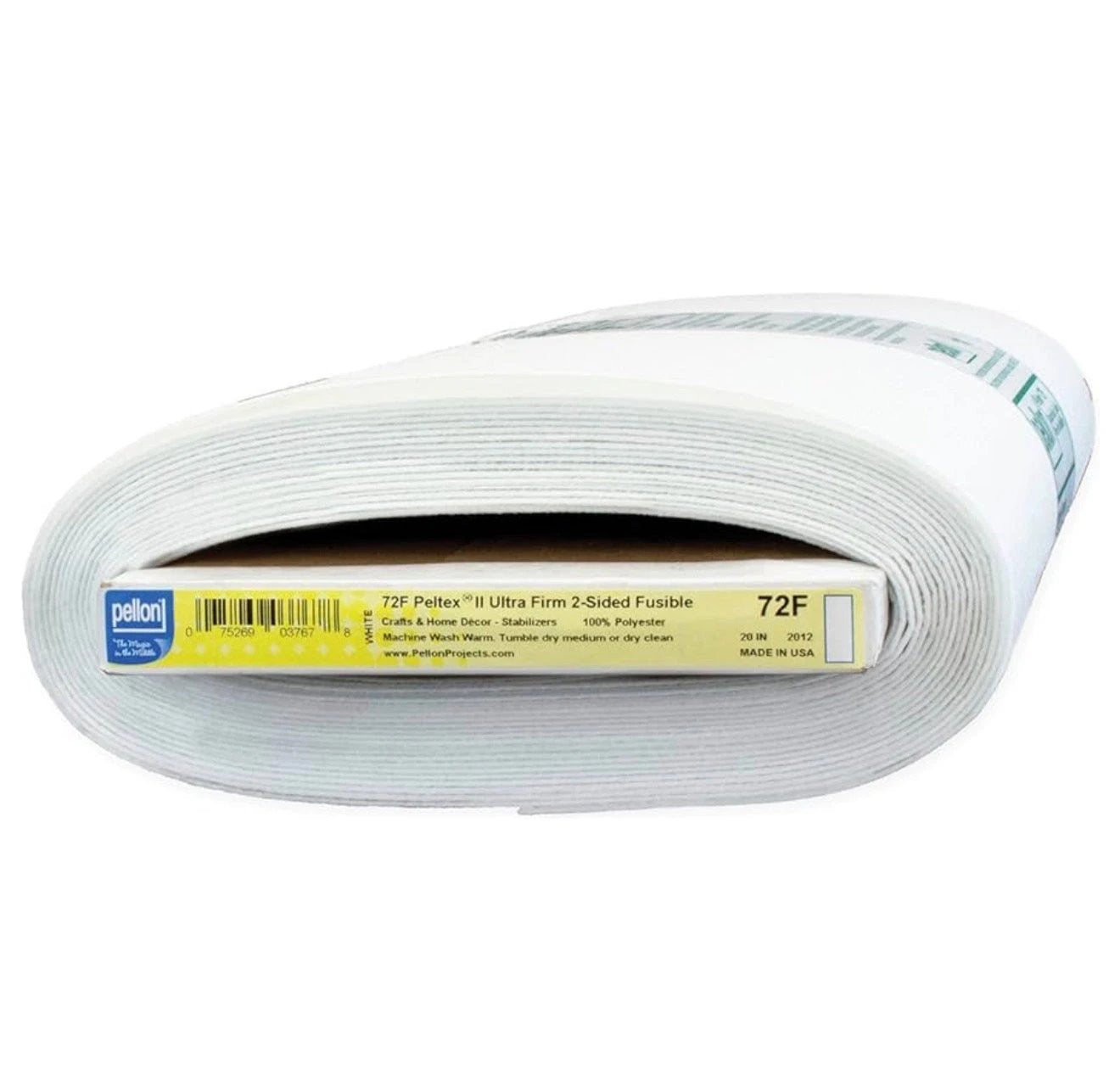 18 Inch White Pellon 72F two-Side Fusible Interfacing, White *Beading ...