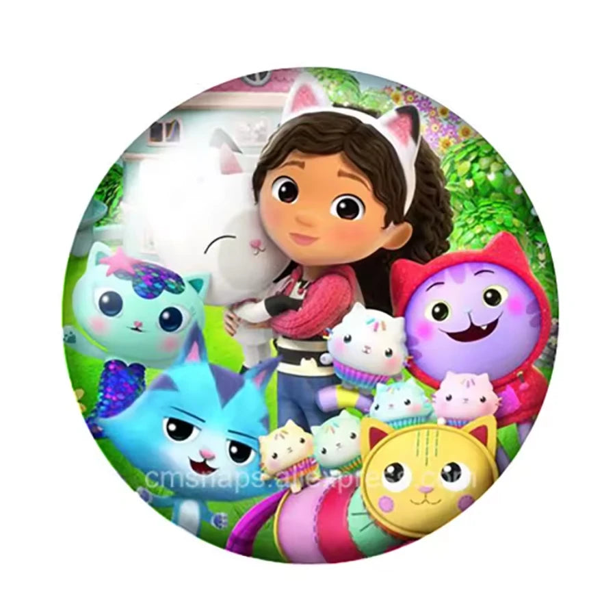 20mm Gabby Cat House and Friends Round, Glue on, Resin Gems (Sold in ...