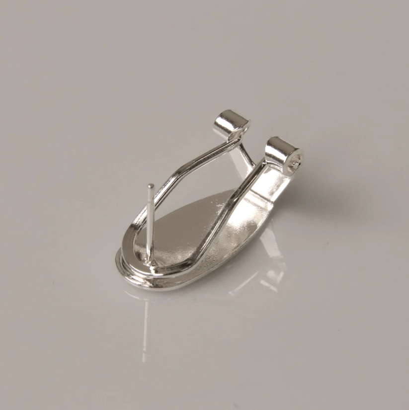 Silver Plated Color Fingernail Lever back Earring Posts, Findings ...