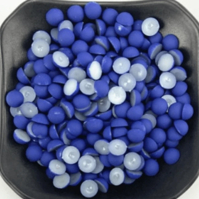 8mm Navy Blue Matte MATTE Pearl Mini Rivoli Glue on Resin Gems (Sold in ...