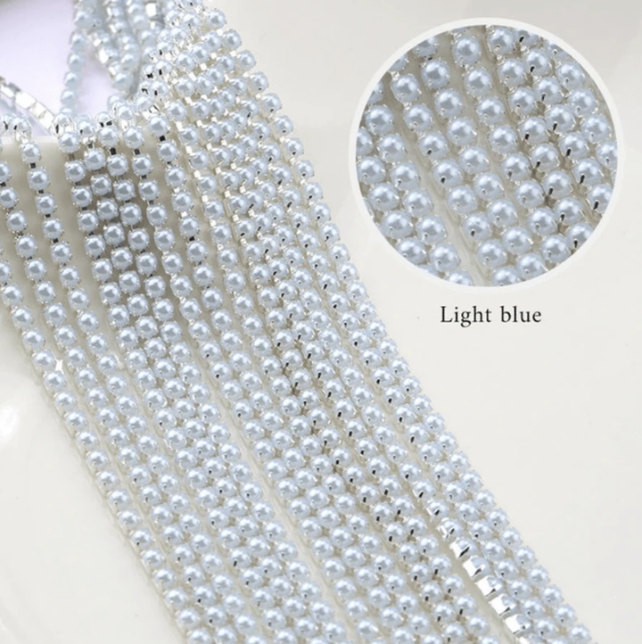 SS6 Pearl Stone Rhinestone Stone Chain – Sundaylace Creations & Bling