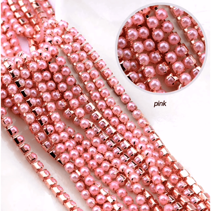 SS6 Pearl Stone Rhinestone Stone Chain – Sundaylace Creations & Bling