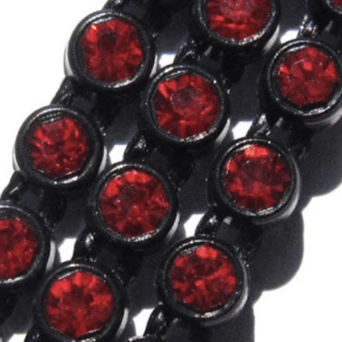 Ss8 Plastic Chain Banding, Red Stone in Black Plastic – Sundaylace ...